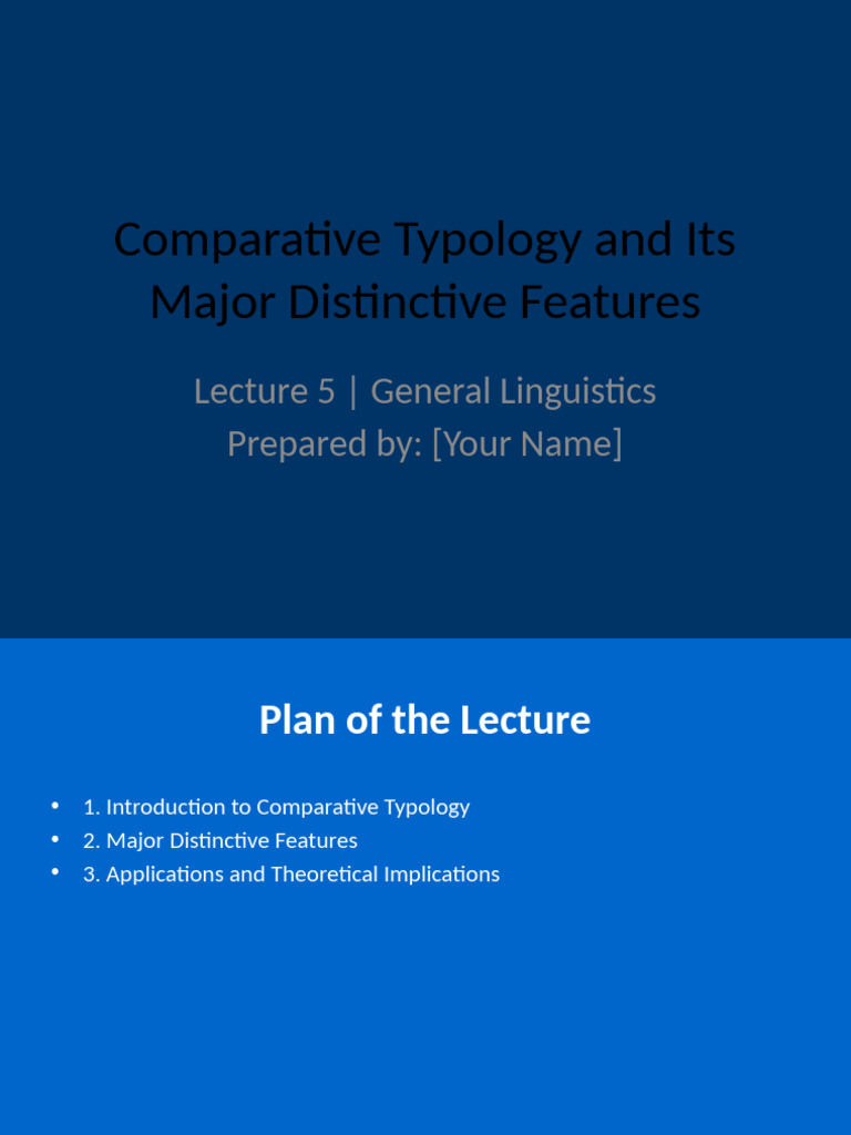 Comparative Typology Lecture5 Colorful | PDF | Linguistic Typology ...