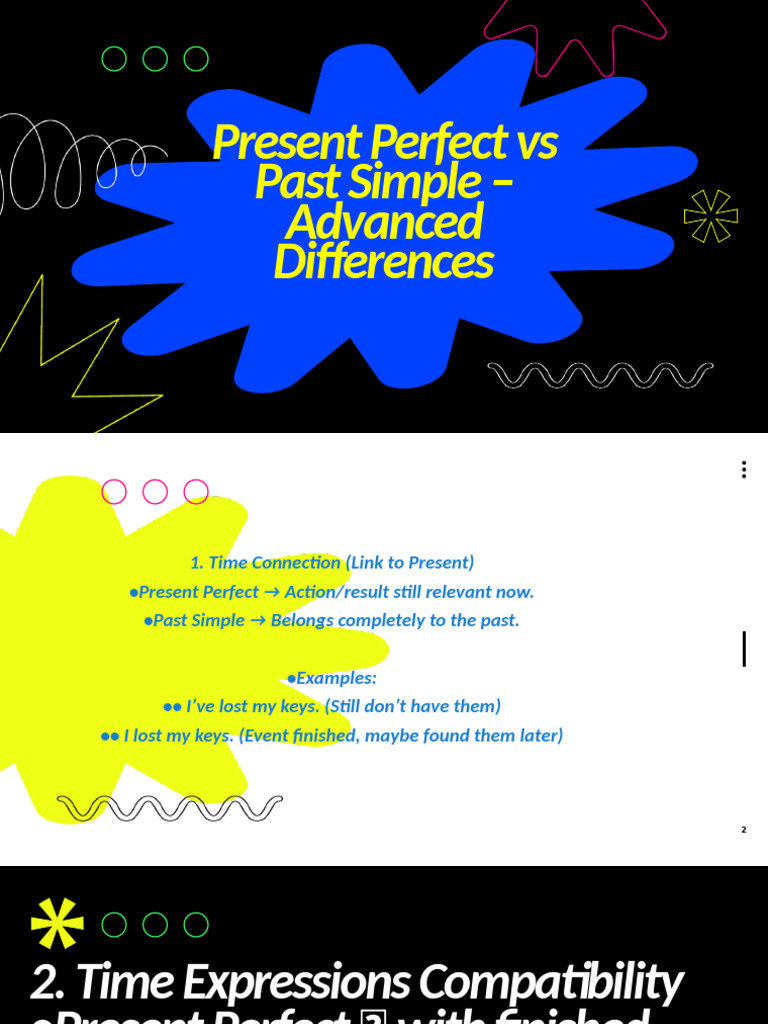 Present Perfect Vs Past Simple - Advanced Differences | PDF
