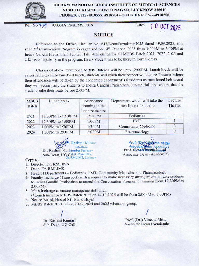 Notice of 2nd Convocation Program | PDF