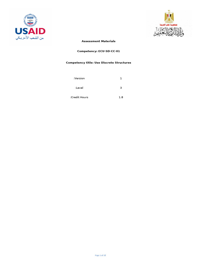 AM SD CC 01 Discrete Math | PDF | Boolean Algebra | Teaching Mathematics