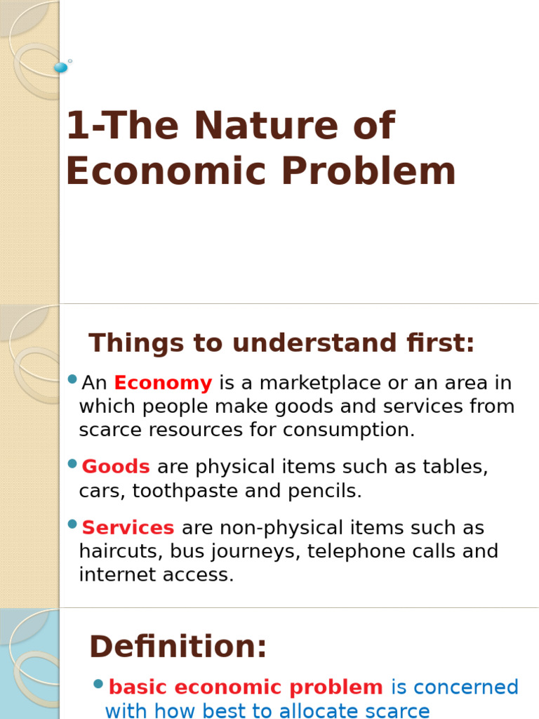 1 The Basic Economic Problem | PDF