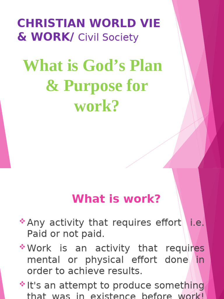 Christian Worldview & Work | PDF