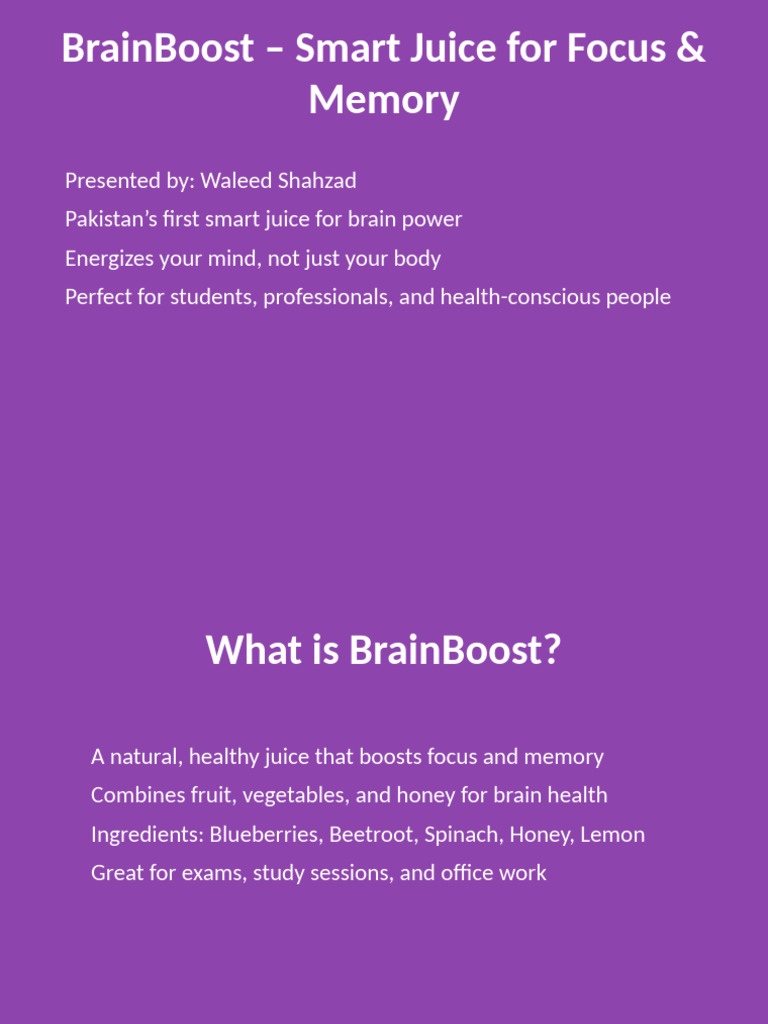 BrainBoost Presentation | PDF