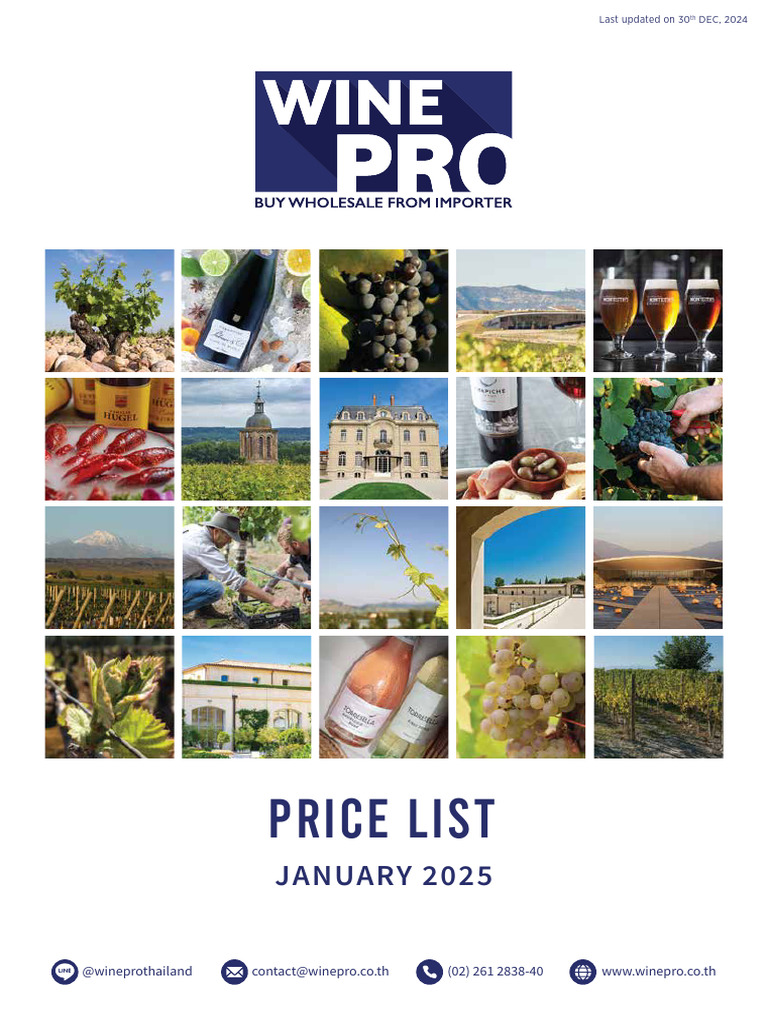 Wine Pro Price List (JAN2025) | PDF | Rose | Champagne