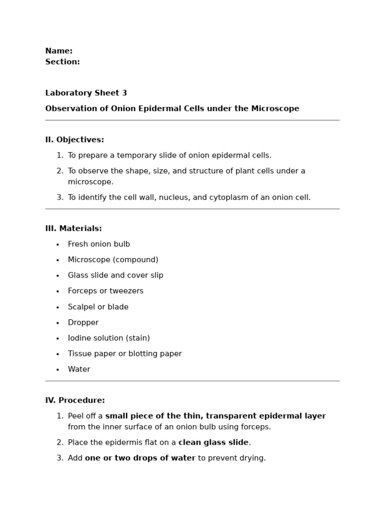 Microbiology Laboratory Sheets | PDF | Tissue (Biology) | Staining