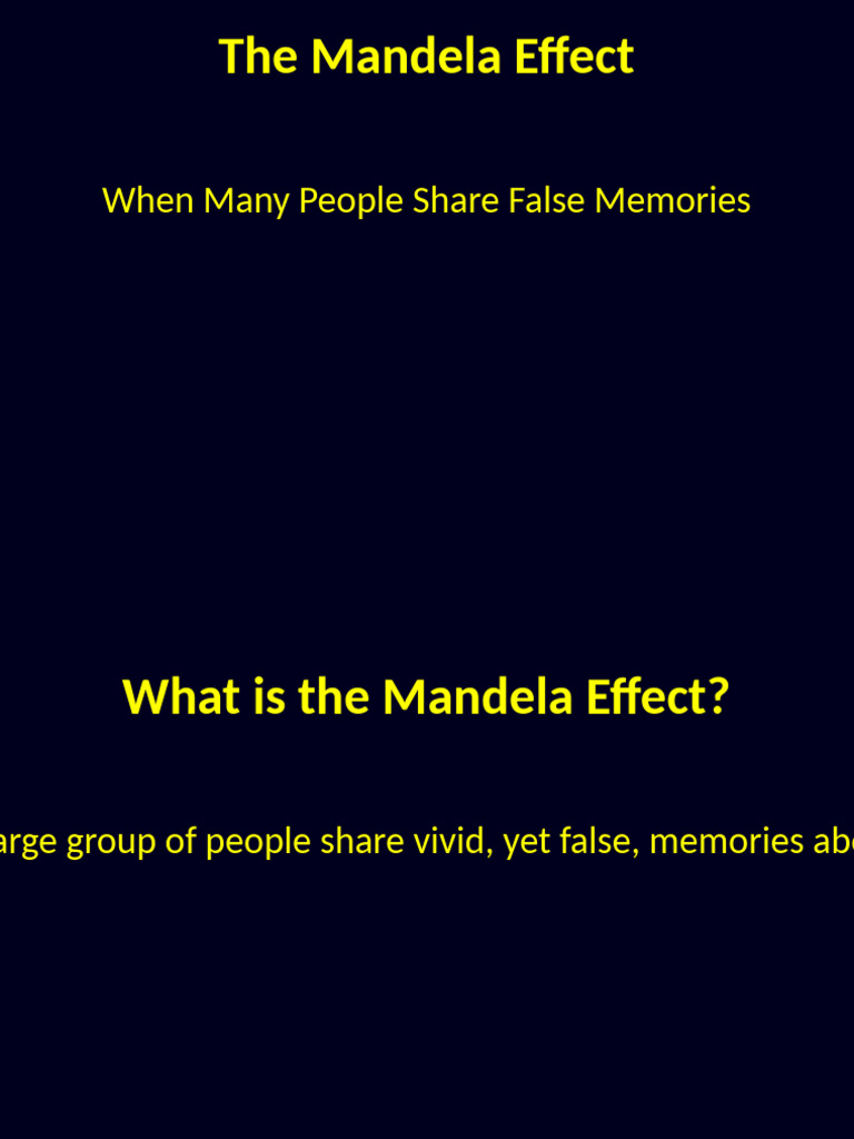 Understanding the Mandela Effect | PDF