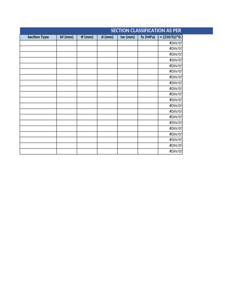 IS 800:2007 Section Classification Guide | PDF