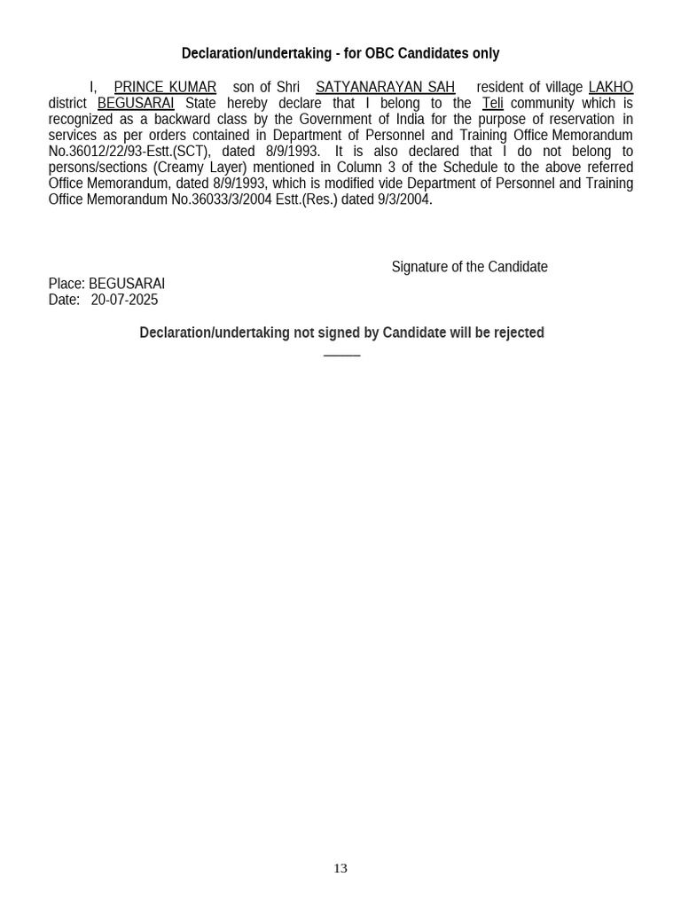 IB ACIO II Full Notification Conv | PDF