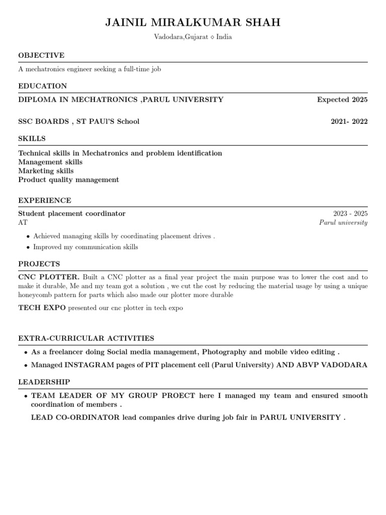 Jainil - Diploma | PDF