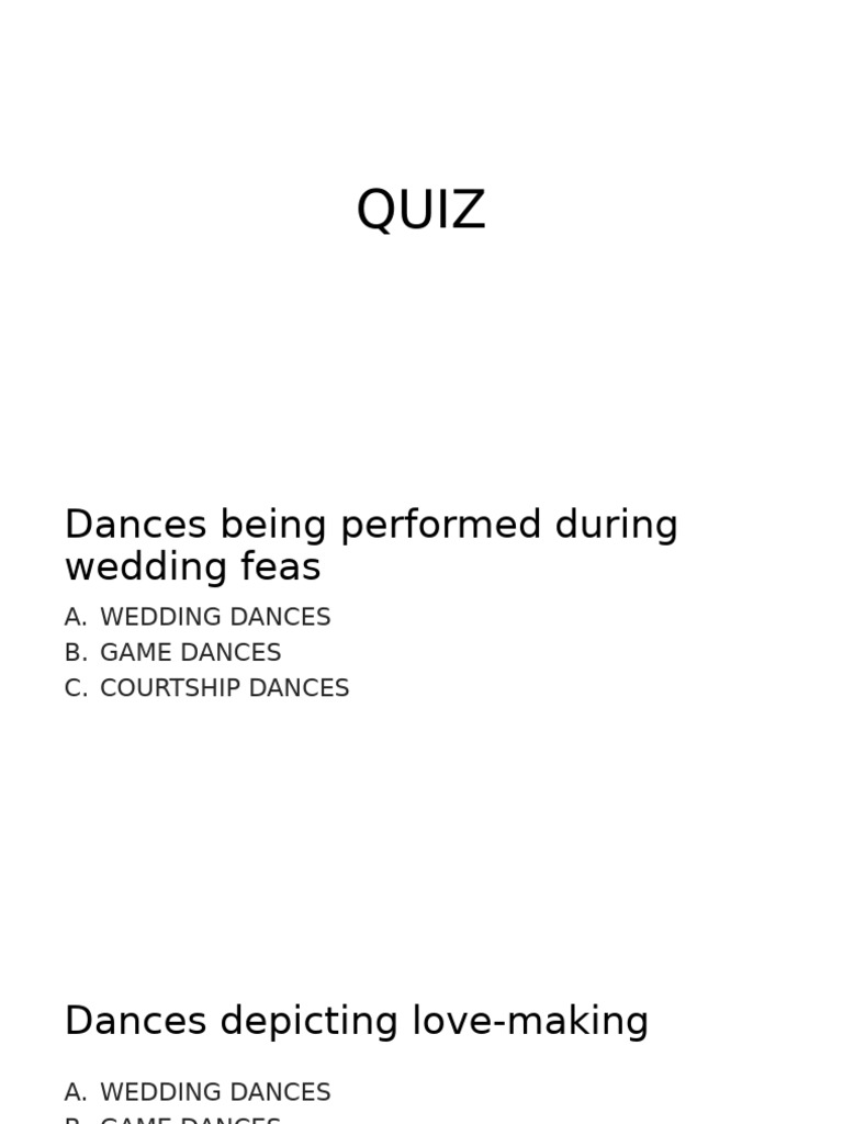 QUIZ Dance | PDF