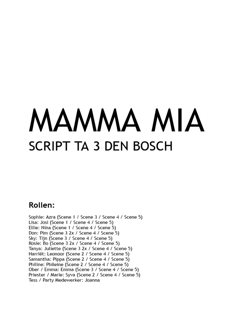 MAMMA MIA (5) | PDF