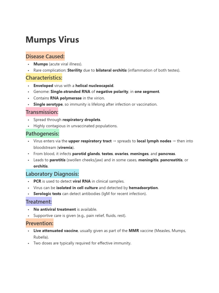 Mumps Virus | PDF