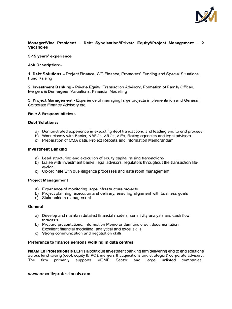 NeXMiLe Job Posting | PDF