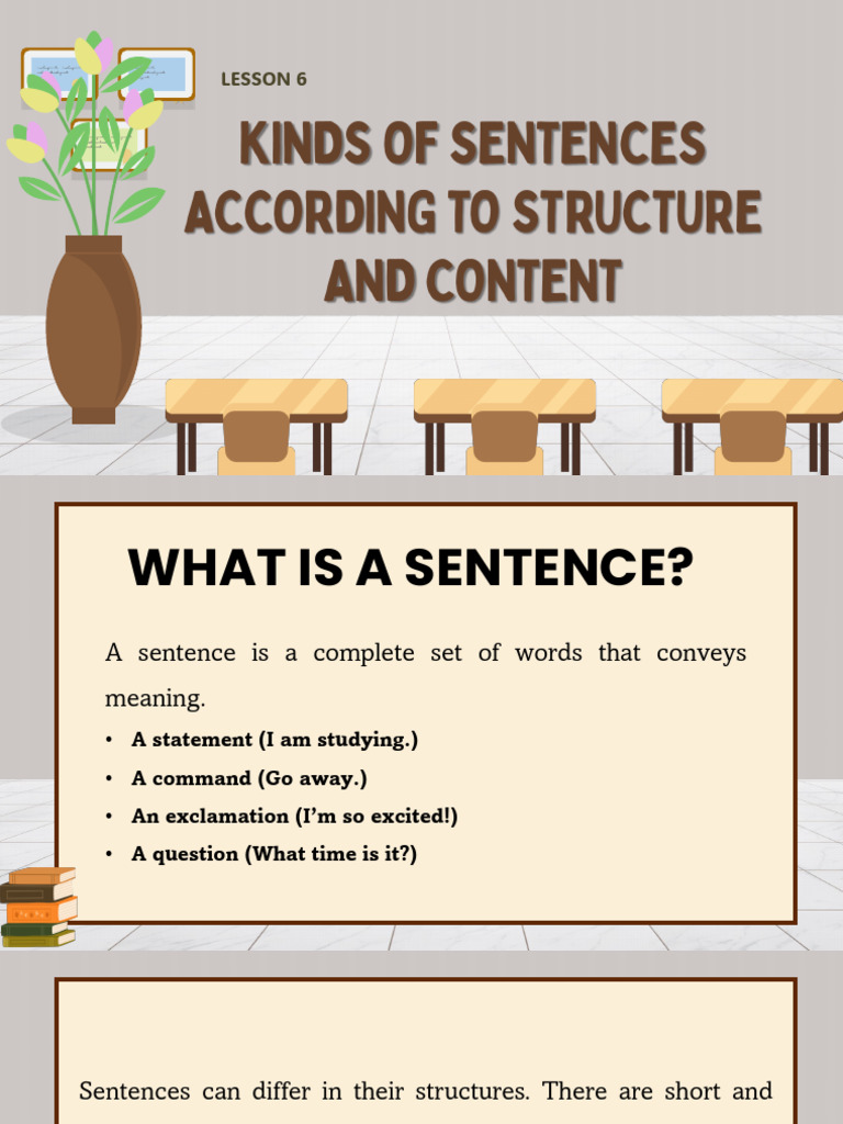 Sentences Accrdng To Structures and Content PDF | PDF | Sentence ...