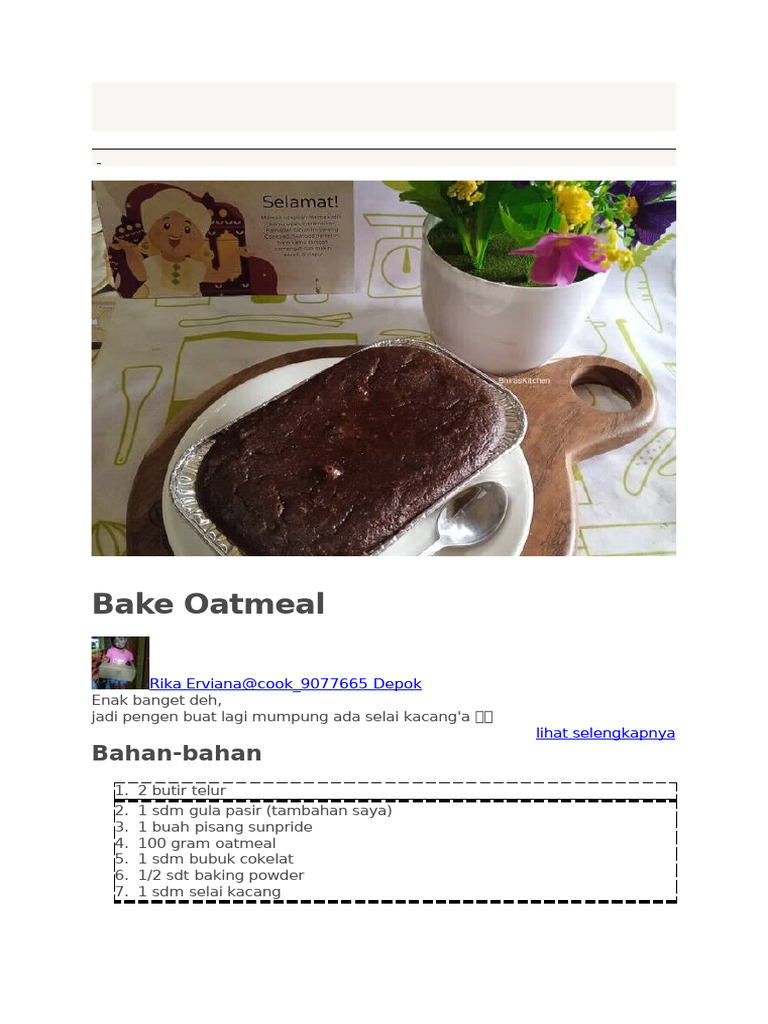 Bake Oatmeal | PDF