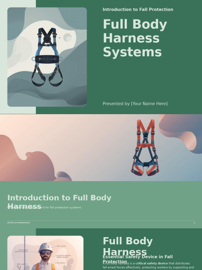 Presentation - Full Body Harness Systems | PDF | Safety | Working ...