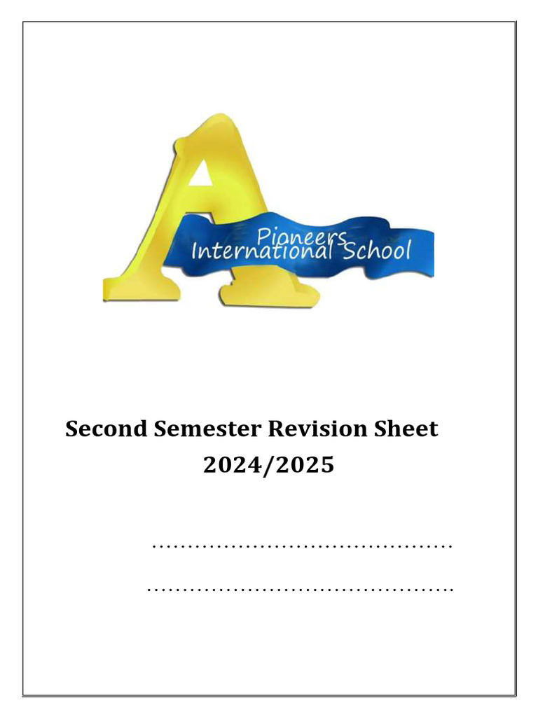 2nd Semester Revision GR - 08 | PDF