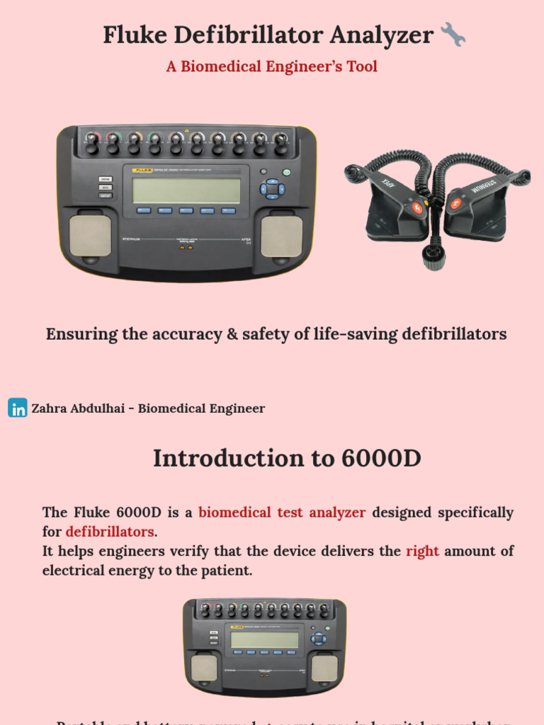 Fluke 6000D Defibrillator Analyzer Guide | PDF | Cardiology | Heart