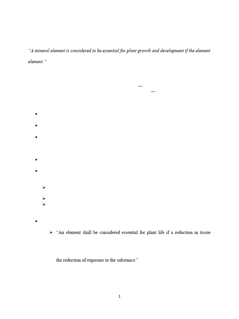 Lecture 3 Essential Elements | PDF | Plant Nutrition | Nutrients