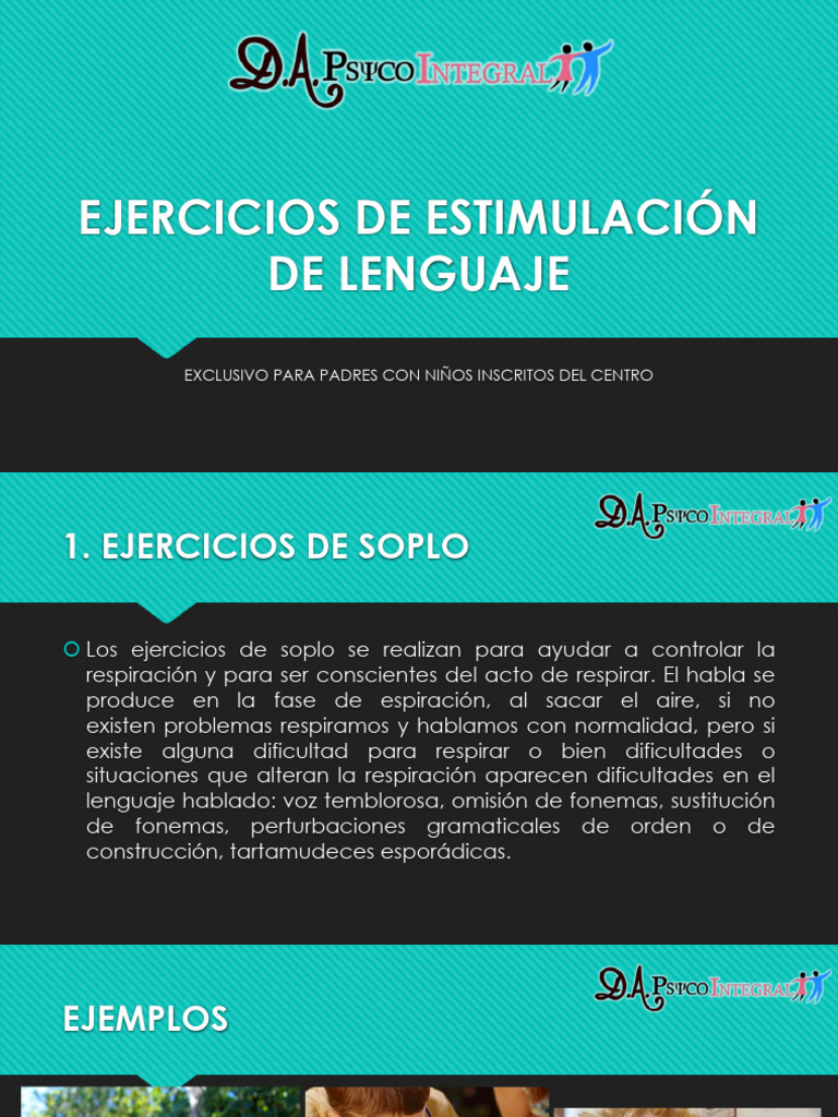 Ejercicios de Estimulación de Lenguaje para Casa | PDF