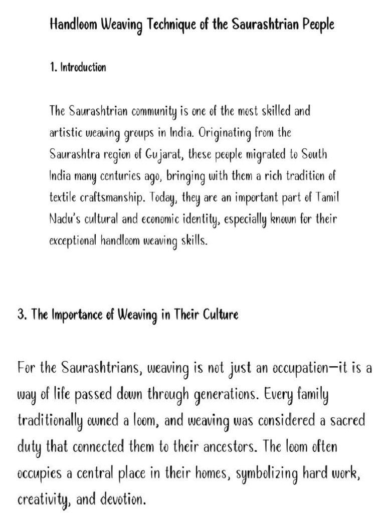 Weaving Techniques and Types of Handloom | PDF