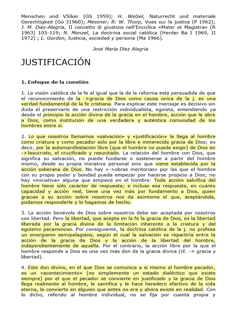 Justificación Sacramentum Mundi | PDF | Gracia divina | Immanuel Kant