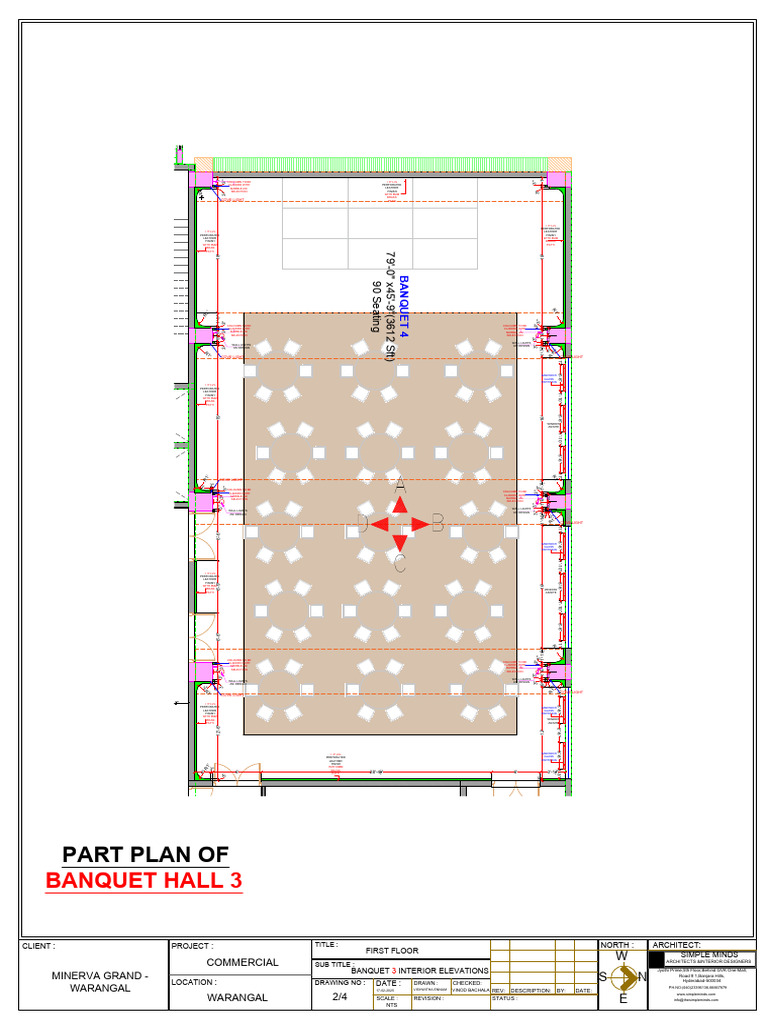 Banquet Hall 3 Interior Elevations | PDF