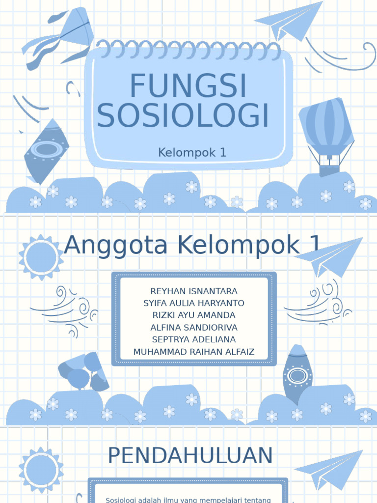 FUNGSI SOSIOLOGI X.4 KEL. 1 | PDF