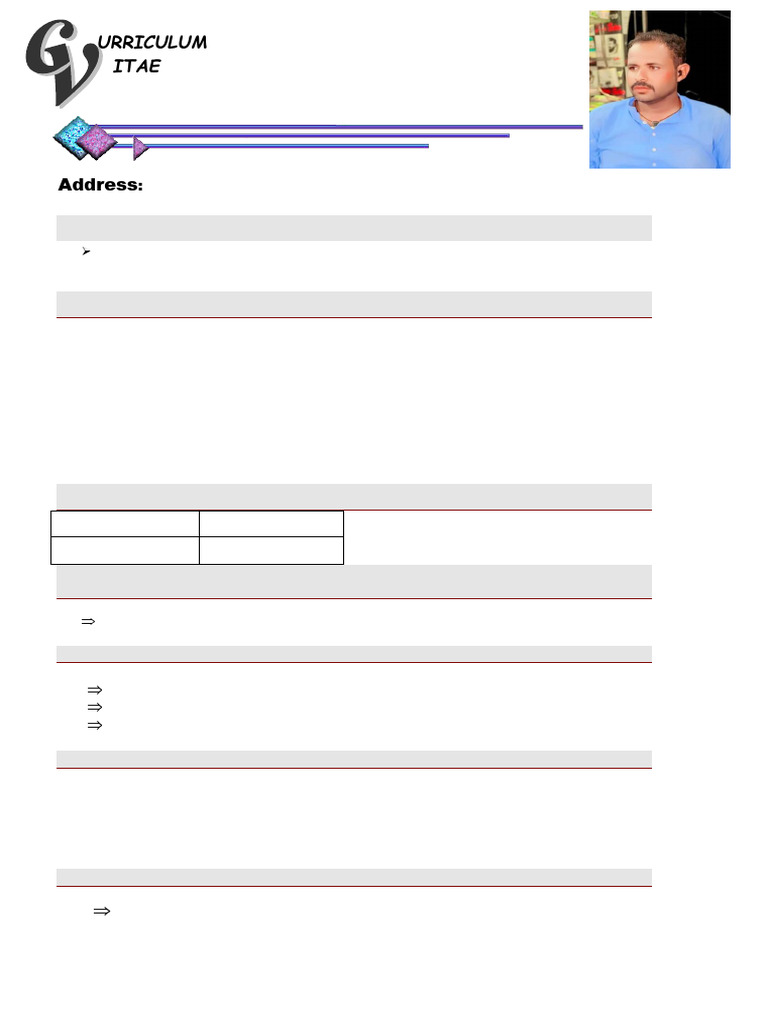 Muhammad Hamid's CV and Experience | PDF