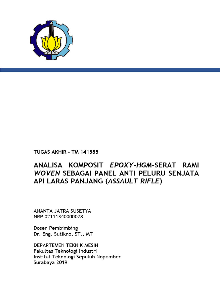 Analisa Komposit Epoxy-Hgm-Serat Rami | PDF