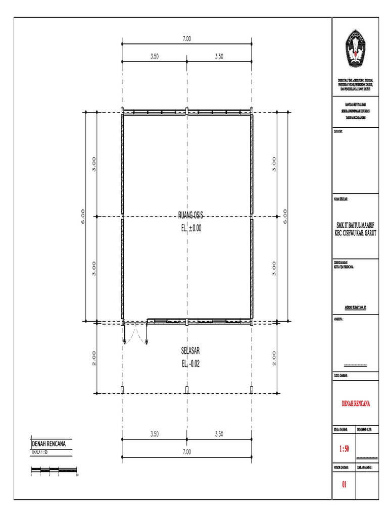 Denah Rencana Ruang Osis | PDF