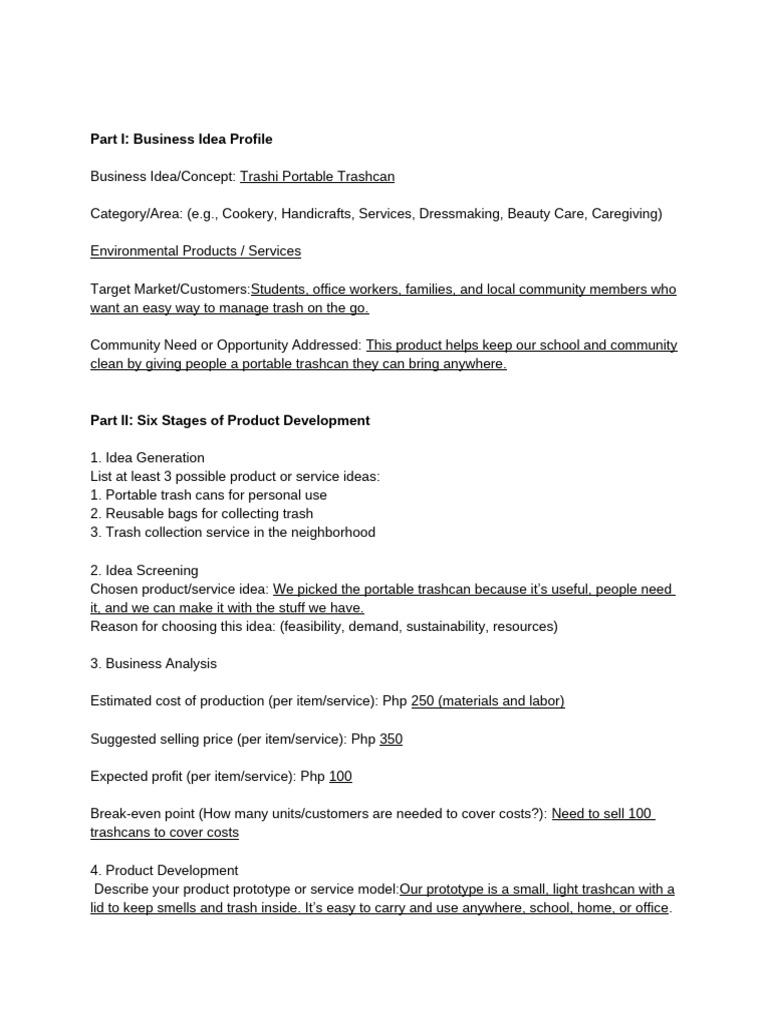 Final Copy of Business Plan | PDF | Waste | Advertising