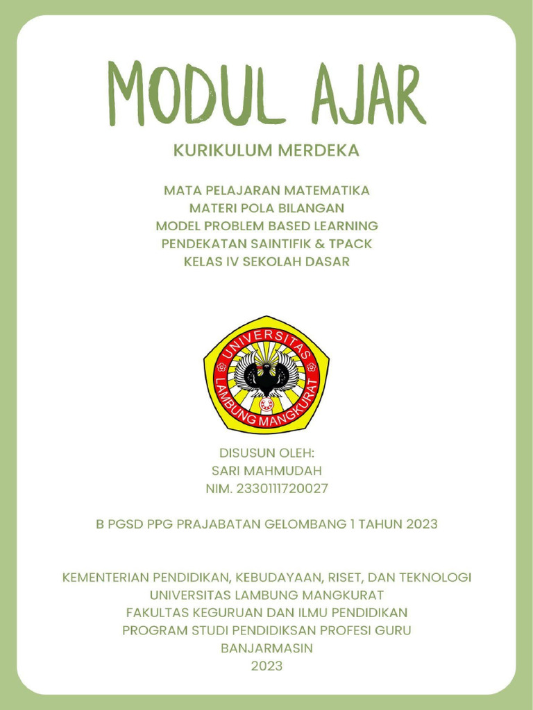 Modul Ajar Pola Gambar | PDF