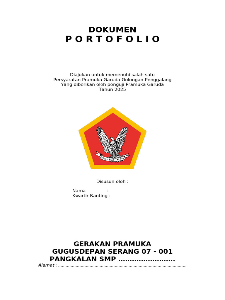 Dokumen Portofolio SPG Penggalang1 | PDF