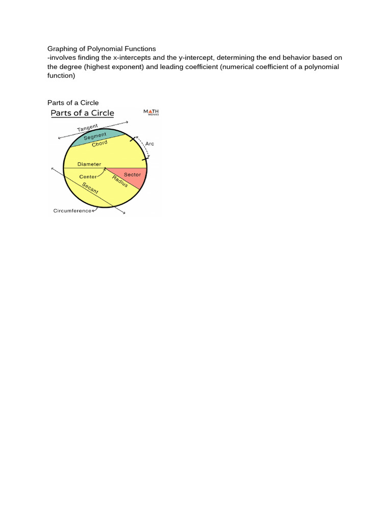 Math Pamphlet Information | PDF | Circle | Trigonometric Functions