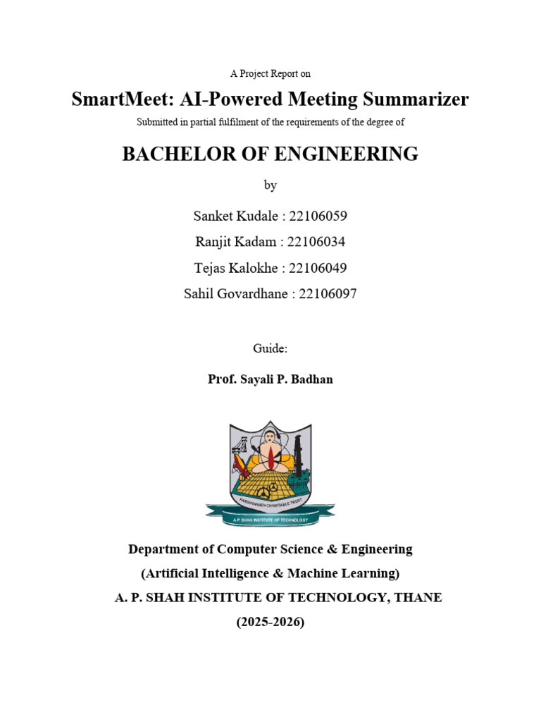 SmartMeet Review Finalllly | PDF | Speech Recognition | Artificial Intelligence
