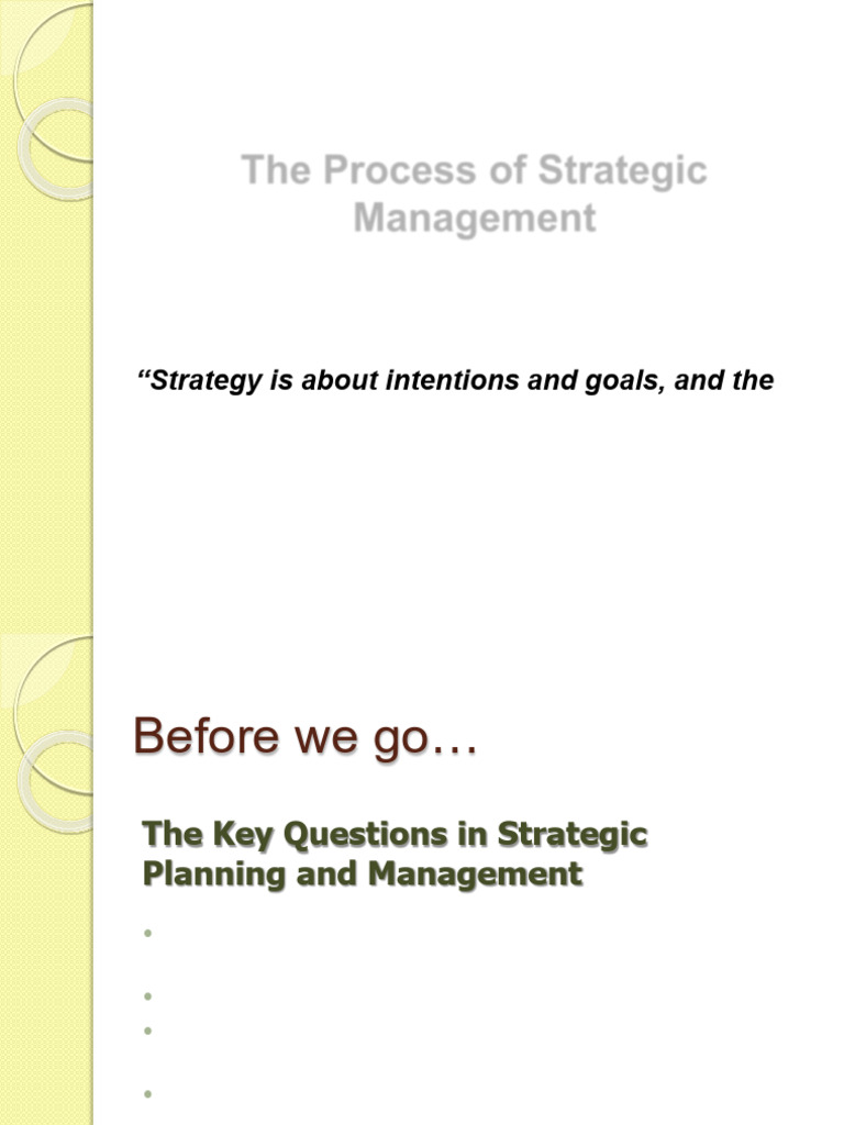 Cm401 Ep03 Strategic Management Process | PDF | Strategic Management ...