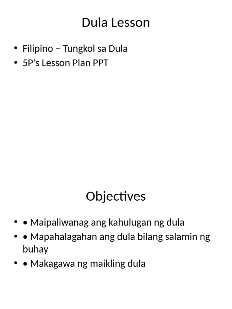 Dula Lesson | PDF