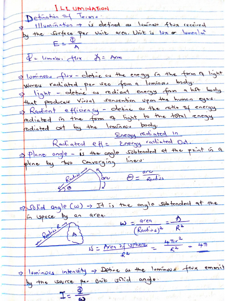 Illumination Notes | PDF