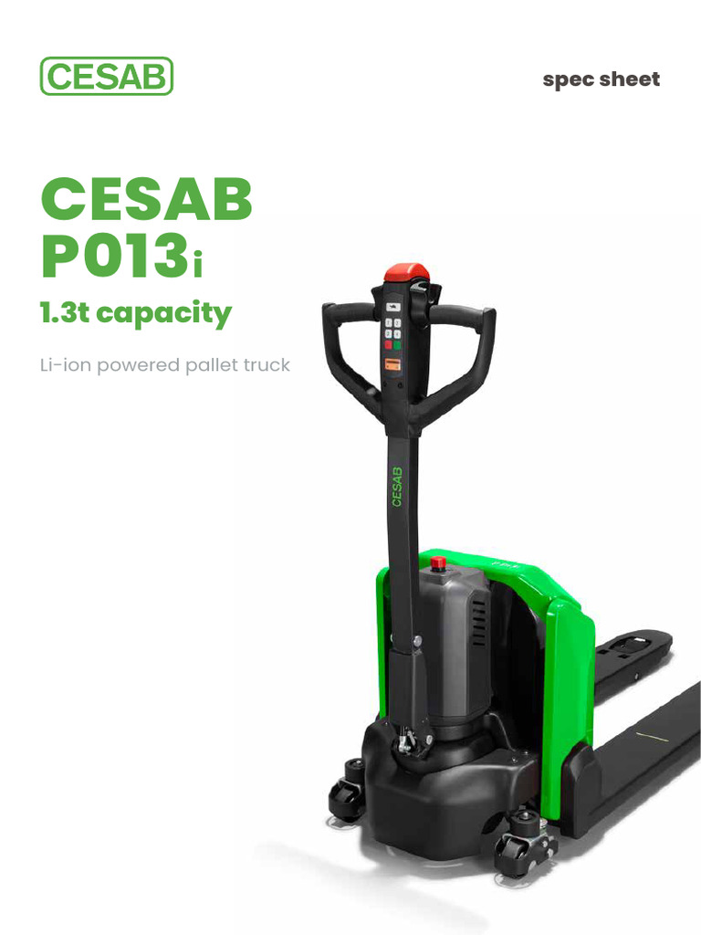 CESAB P013i Specification | PDF | Axle | Vehicles