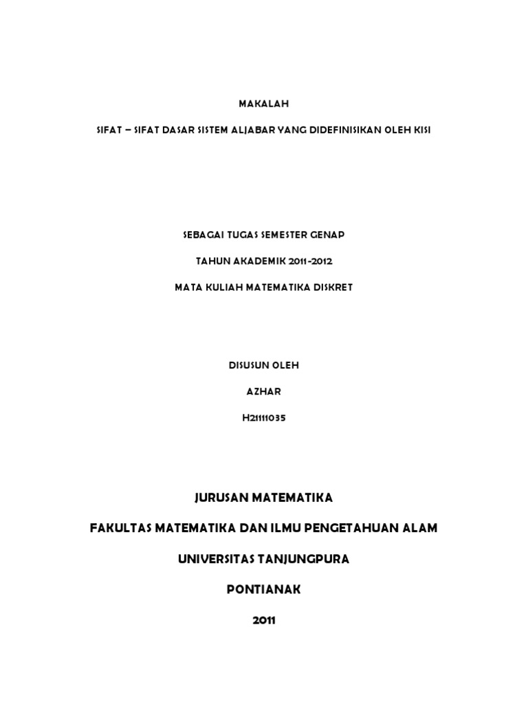 Makalah MTK Diskrit (Teorema Lattice) | PDF | Metode & Bahan Ajar
