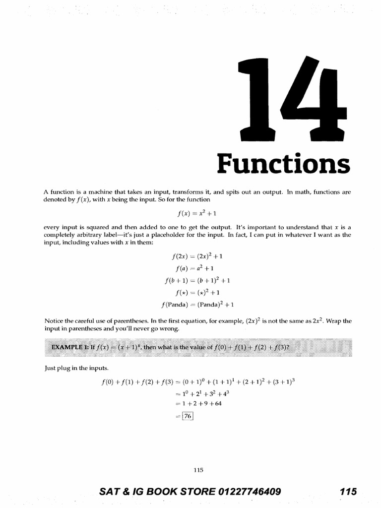 Functions Sheet | PDF