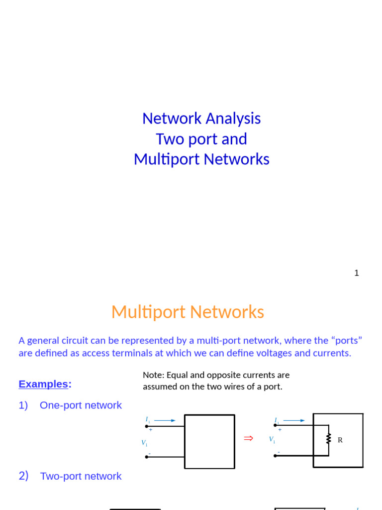 Two Port Network | PDF | Electrical Impedance | Mathematical Physics