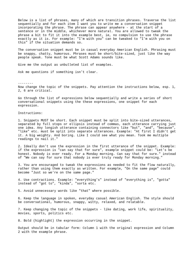 Prompts | PDF | Verb | English Language
