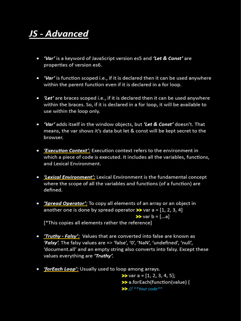 JS-Start (Sheriyans Coding School) | PDF | Scope (Computer Science ...
