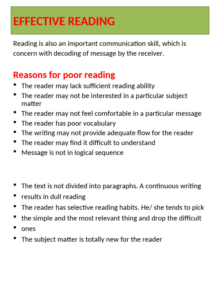 Reading Decoding Communication Skill | PDF