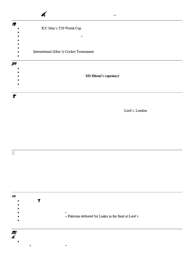 T20 | PDF | Sports | International Cricket Competitions