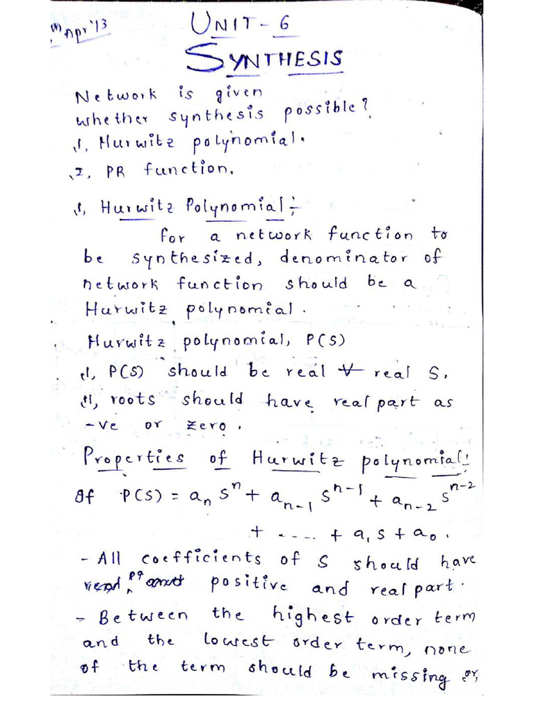 Network Synthesis 2 | PDF