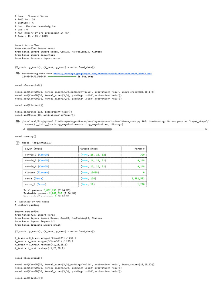 a28 Bhuvnesh Verma Lab 6 Record | PDF | Learning | Computing