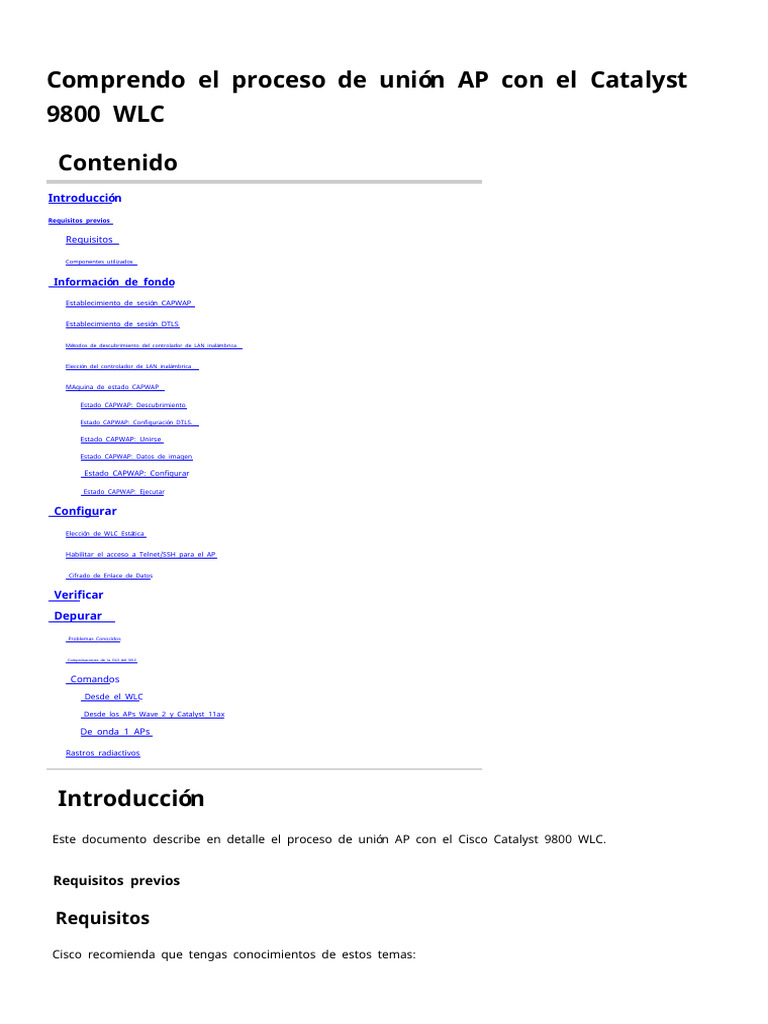 Proceso de unión AP con Catalyst 9800 | PDF | Punto de acceso ...
